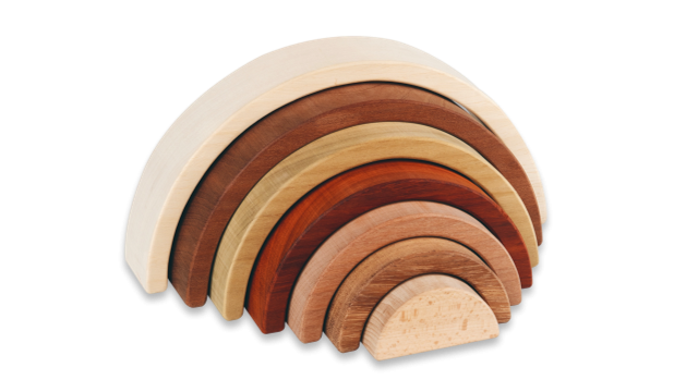 Wooden Rainbow Stacker – Busy Kids Children's Boutique